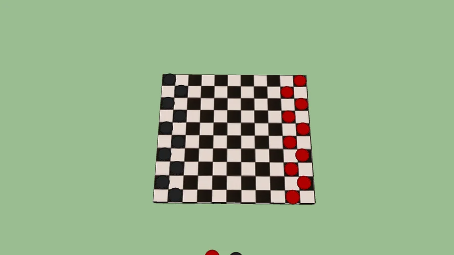 Checker board and pieces | 3D Warehouse