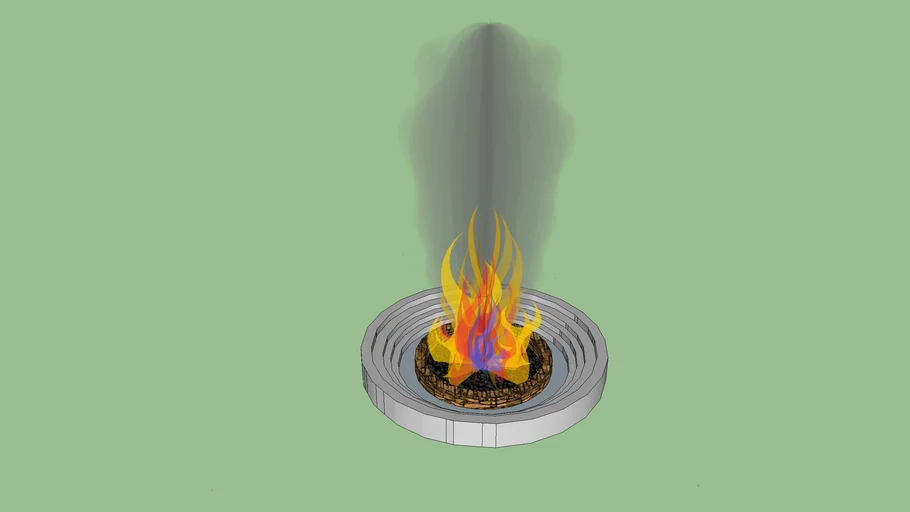 camp fire w/amphitheater | 3D Warehouse