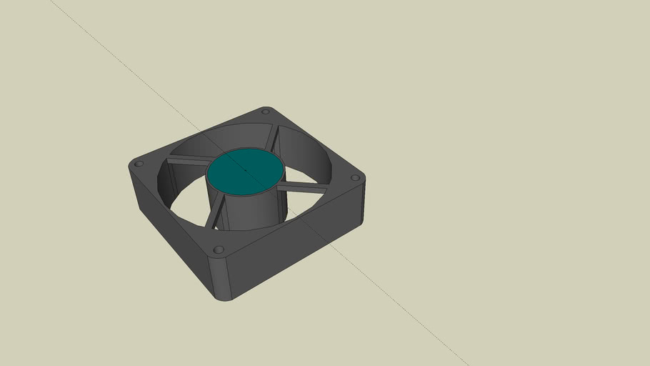 Case fan 80mm (simplistic) | 3D Warehouse