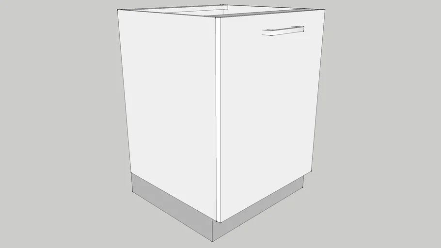 600 Base Sink Module with One Shutter 600X560X720 CID_CP10000024 | 3D ...