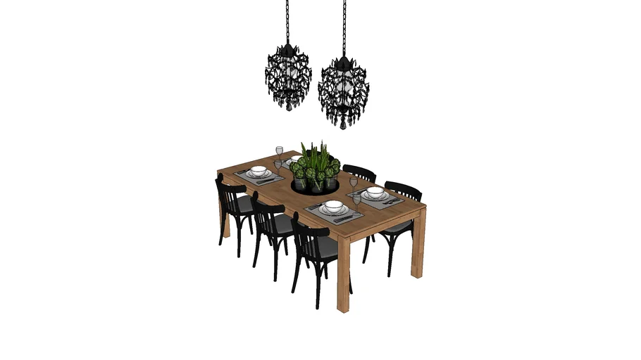 DINING SET-01 | 3D Warehouse
