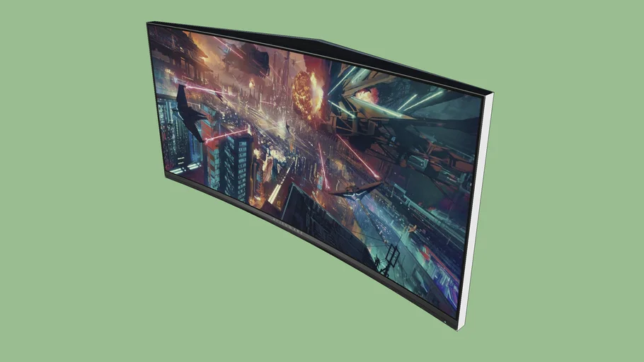 Vesa Mount Alienware Ultrawide monitor | 3D Warehouse
