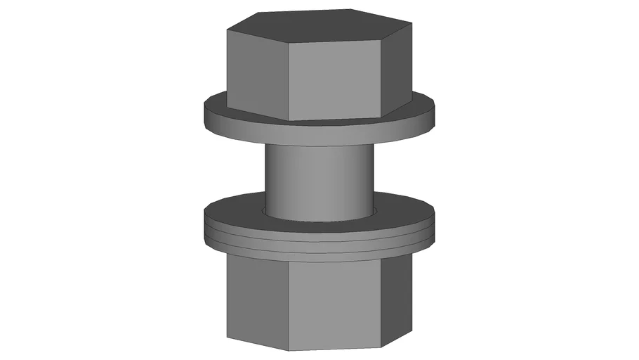 1/2 HEX BOLT W/ WASHER AND NUT | 3D Warehouse