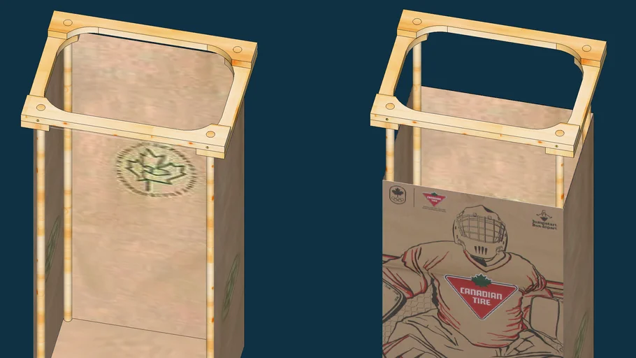 Yard paper bag stand. | 3D Warehouse