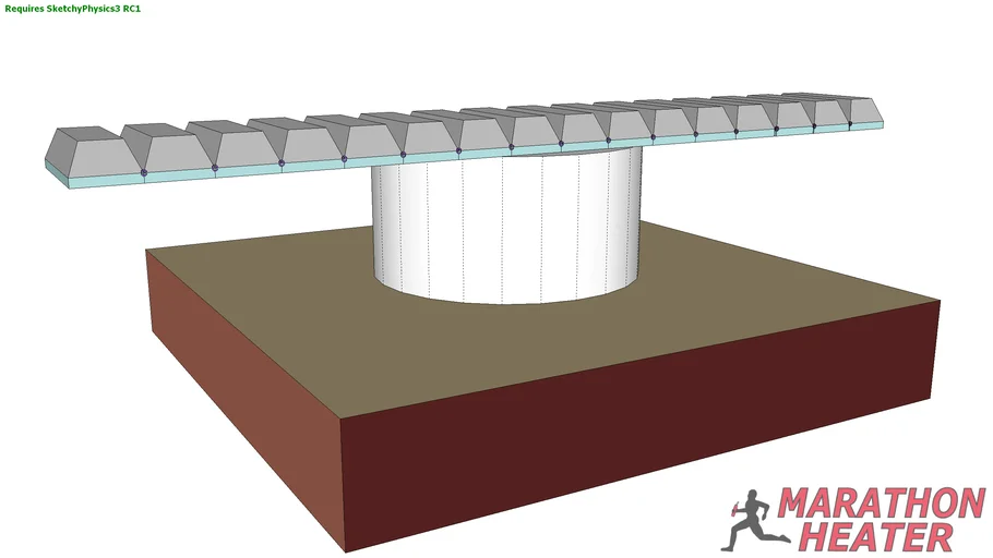Ceramic band heater with physics between heating elements | 3D Warehouse