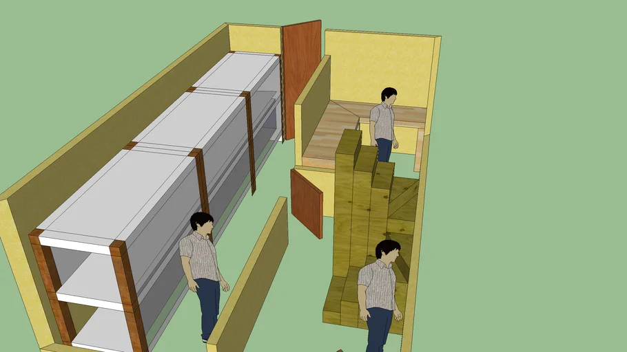 Plan premier étage bâtiment EDP | 3D Warehouse