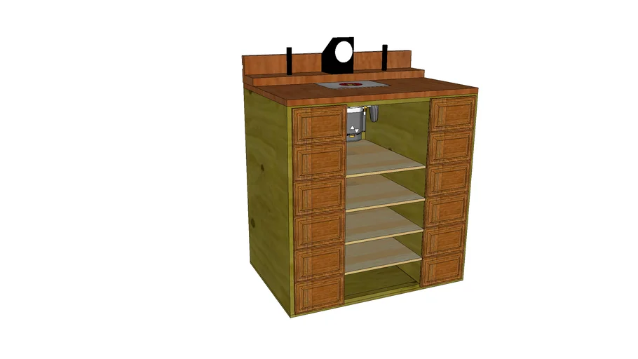 Router Table with drawers | 3D Warehouse