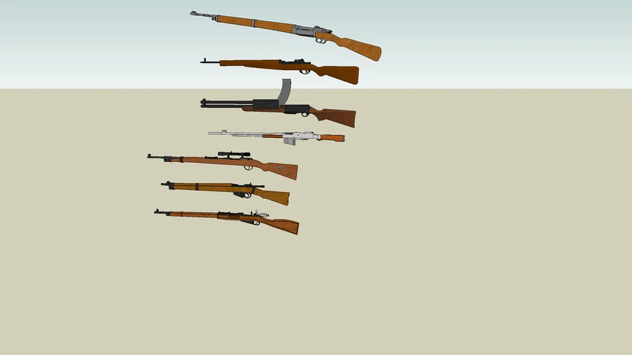 ww2 gun pack | 3D Warehouse