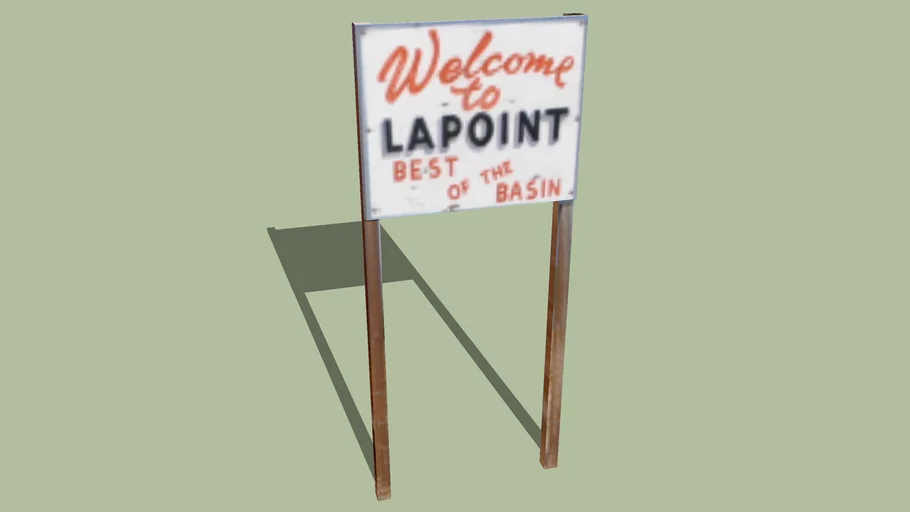 Welcome Sign LaPoint, Utah | 3D Warehouse