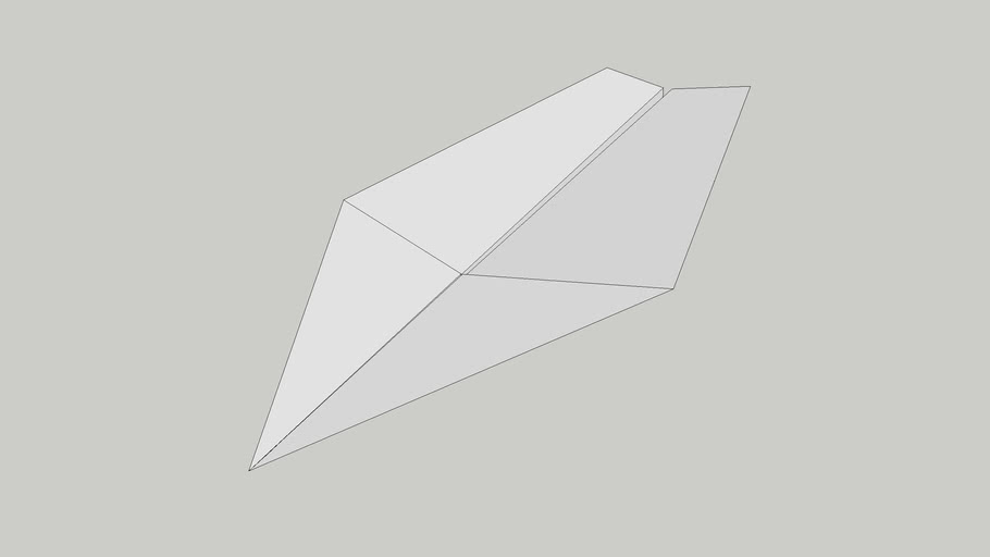 Paper Airplane - SketchUp Live Model | 3D Warehouse