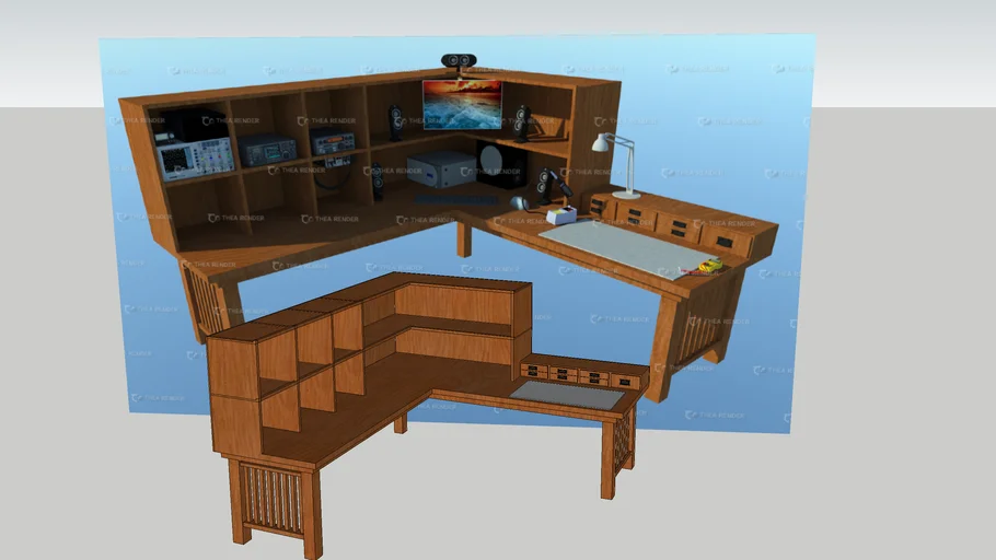 Mission Style Radio Operator Desk | 3D Warehouse