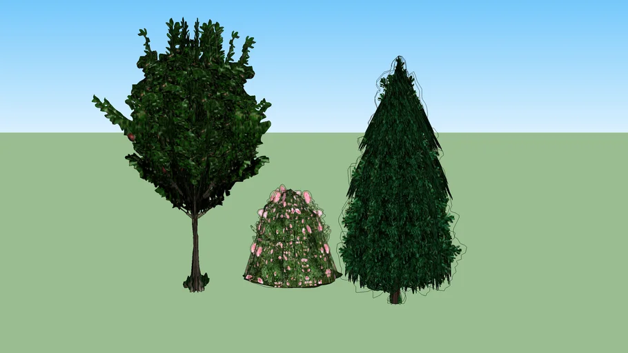sims trees and rosebush | 3D Warehouse