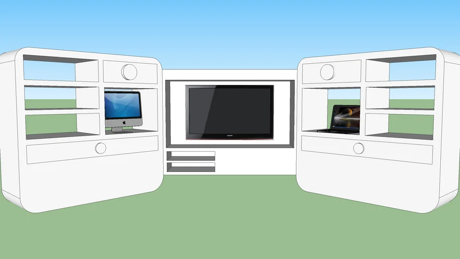 Office desk / AV unit | 3D Warehouse