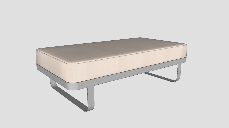 Puff Área Externa Retangular Boston | 3D Warehouse