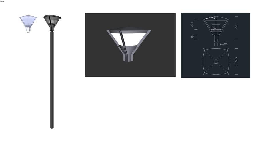 light pole outside DISANO | 3D Warehouse