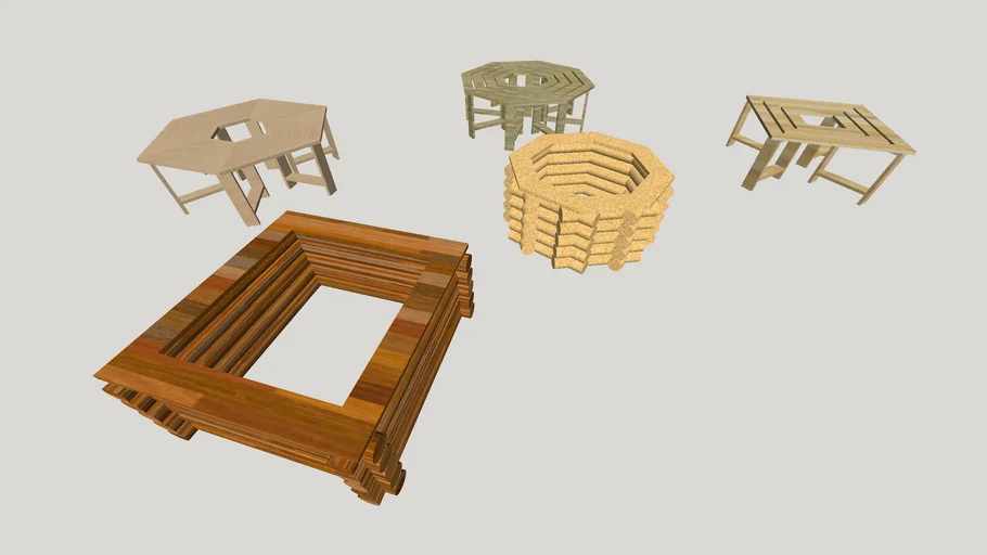 5 different types of Tree Seats | 3D Warehouse