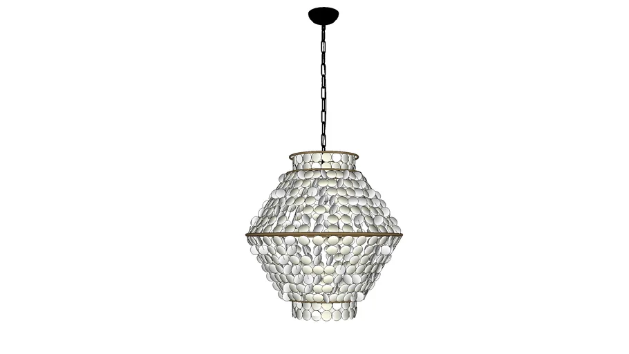 Pottery Barn_ Raquel Capiz Chandelier | 3D Warehouse