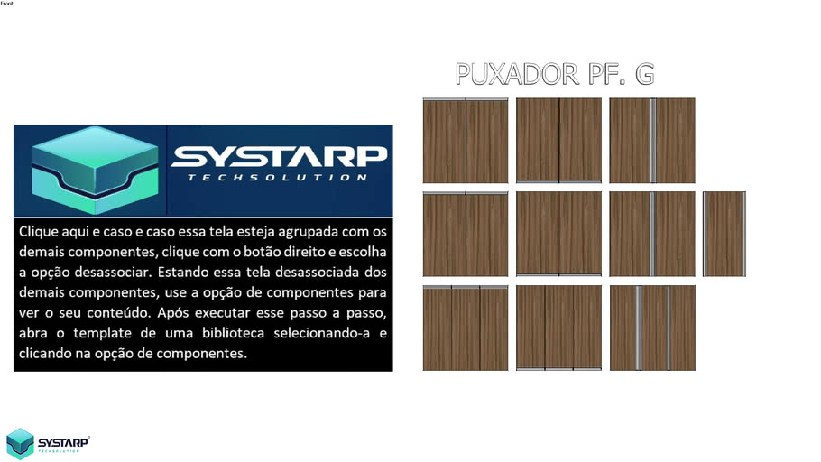 SysTarp - PORTAS DE GIRO COM PUXADOR PERFIL G | 3D Warehouse