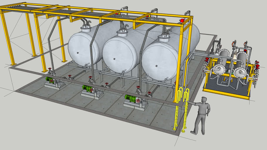 Storage and pumping of tar | 3D Warehouse