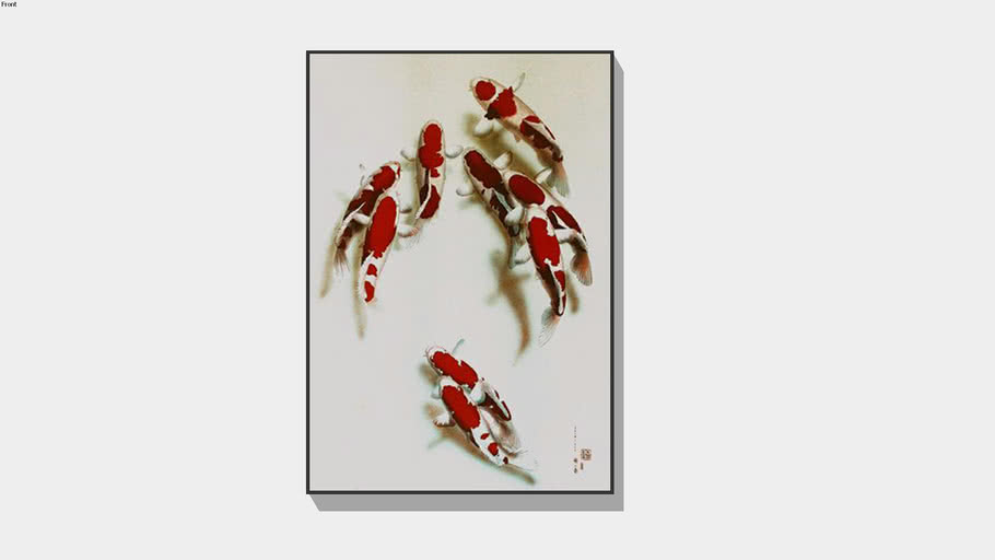 Koi Fish painting - wall decoration | 3D Warehouse