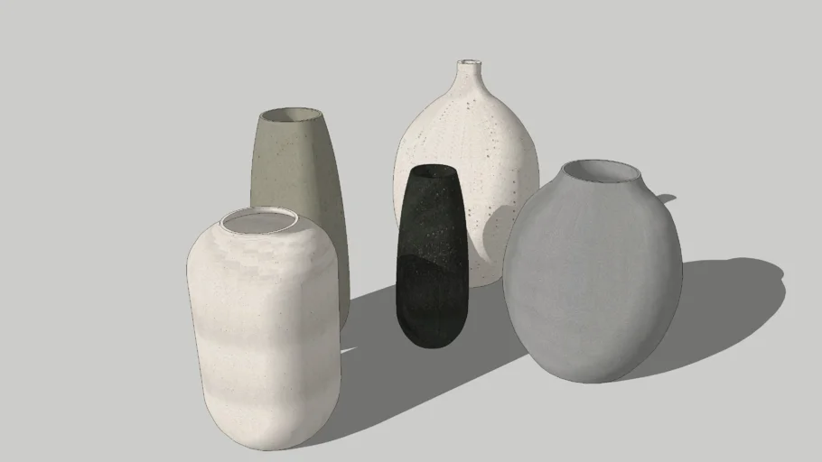 Minimalist Ceramics Vases | 3D Warehouse