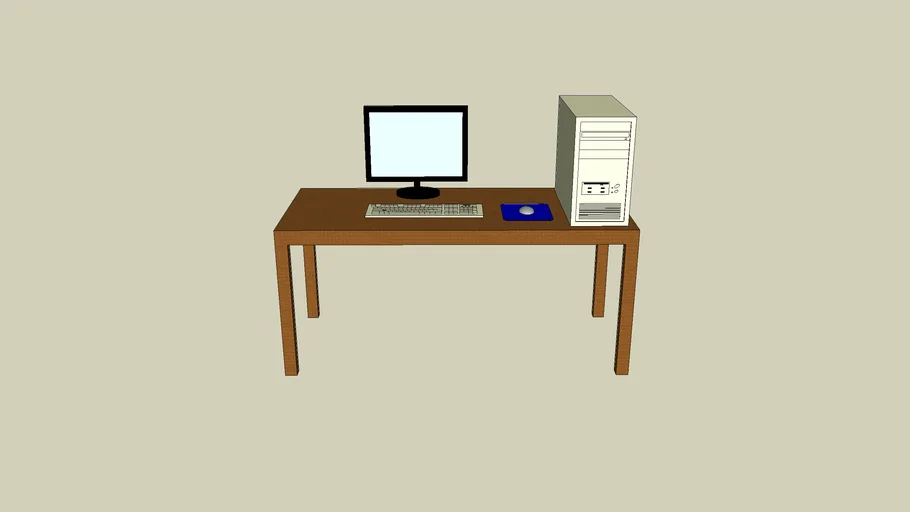 computer table | 3D Warehouse