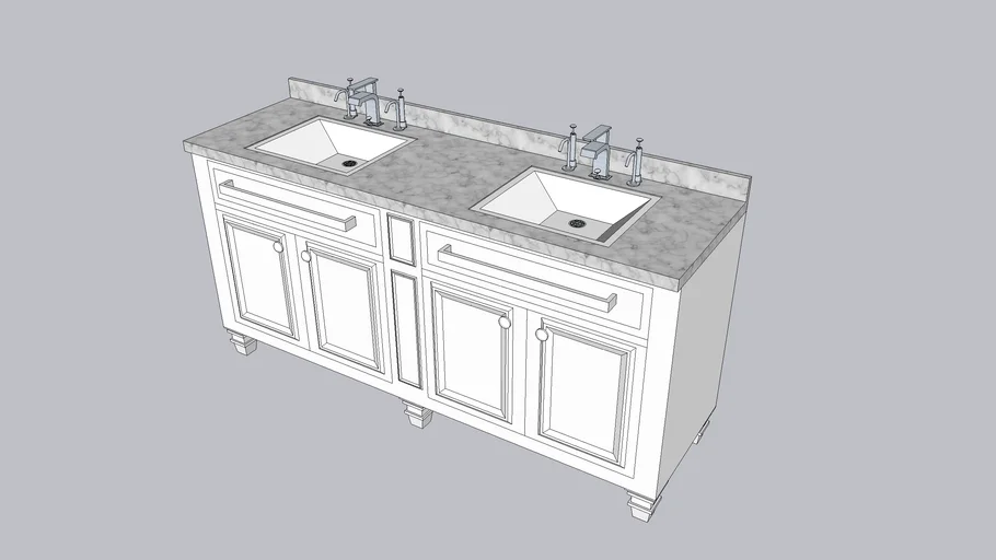 Bathroom Vanity 6' wide | 3D Warehouse