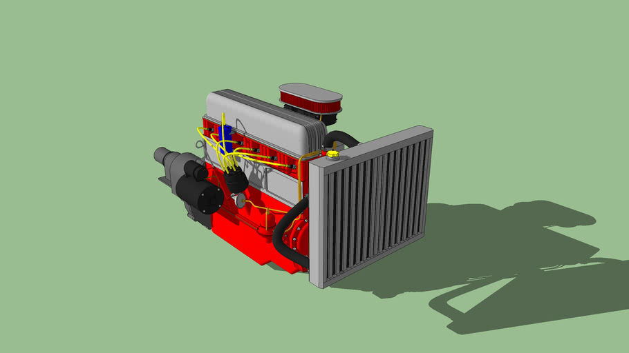 Chevrolet 250s 4.1 quadrijet Engine (Motor de opala) | 3D Warehouse