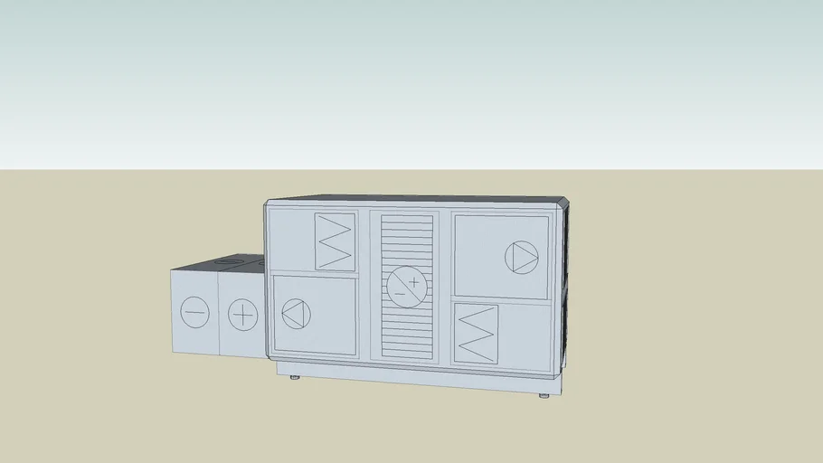 Enervent A-10-HW-CW Energy Recovery AHU | 3D Warehouse