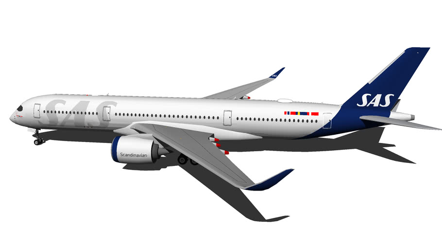 SAS Airbus A350-900 | 3D Warehouse