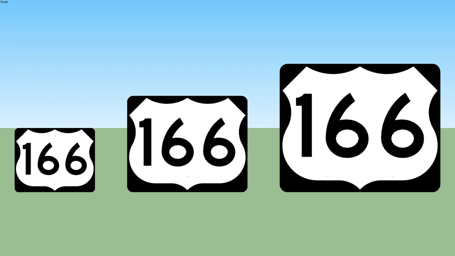 U.S. 166 Sign | 3D Warehouse