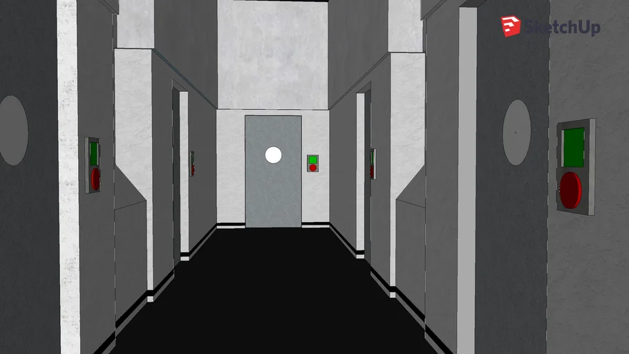 SCP foundation hallway | 3D Warehouse