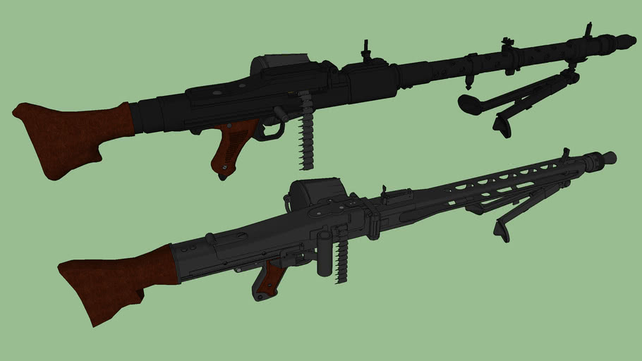 MG-34 & MG-42 (German Maschinengewehr) | 3D Warehouse