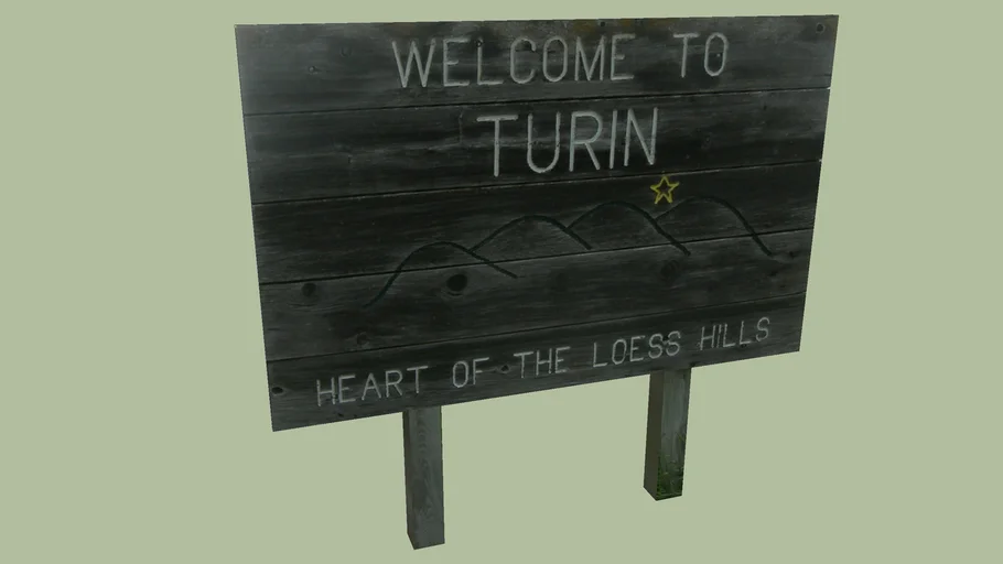 Welcome Sign Turin, Iowa | 3D Warehouse