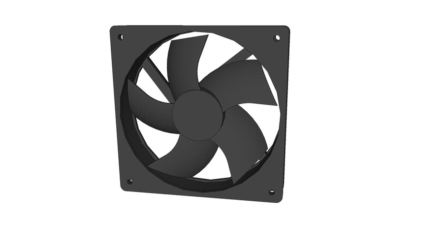 box fan, 120mm, 5 blade | 3D Warehouse
