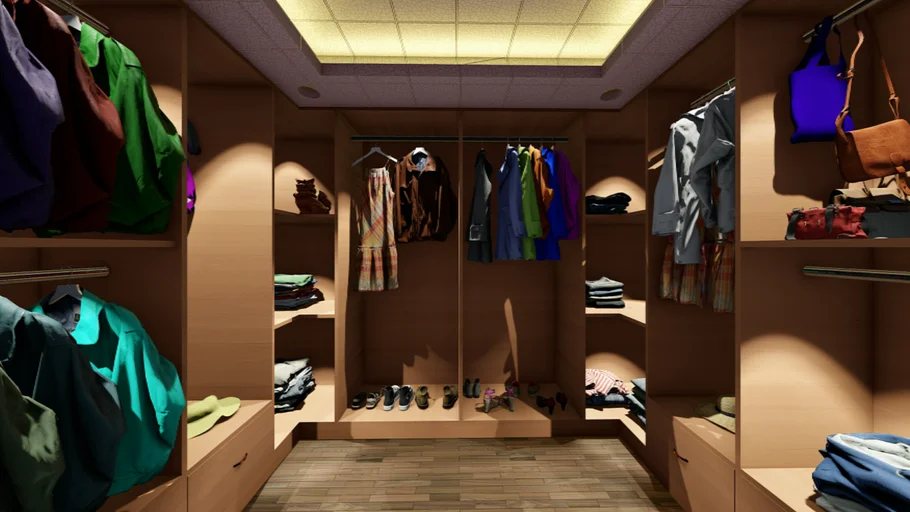Closet / U Shape Cupboard / wardrobe | 3D Warehouse