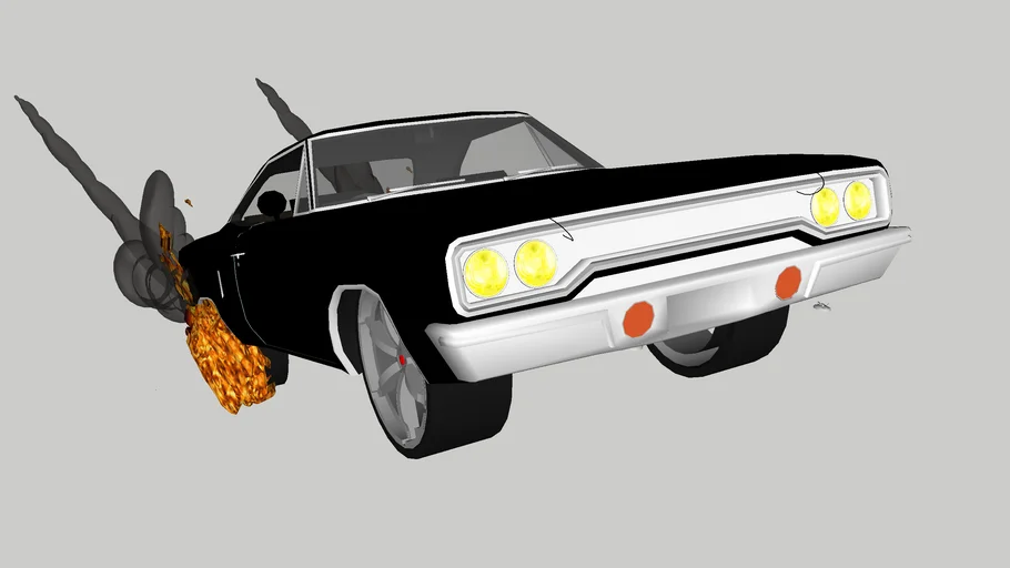 sweet road runner with flames | 3D Warehouse