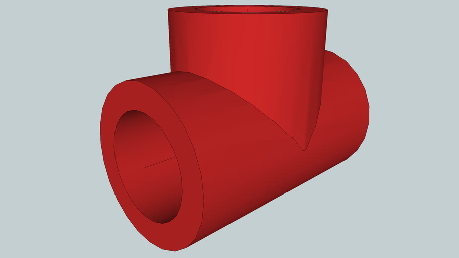 T PVC Rosca 1/2' | 3D Warehouse
