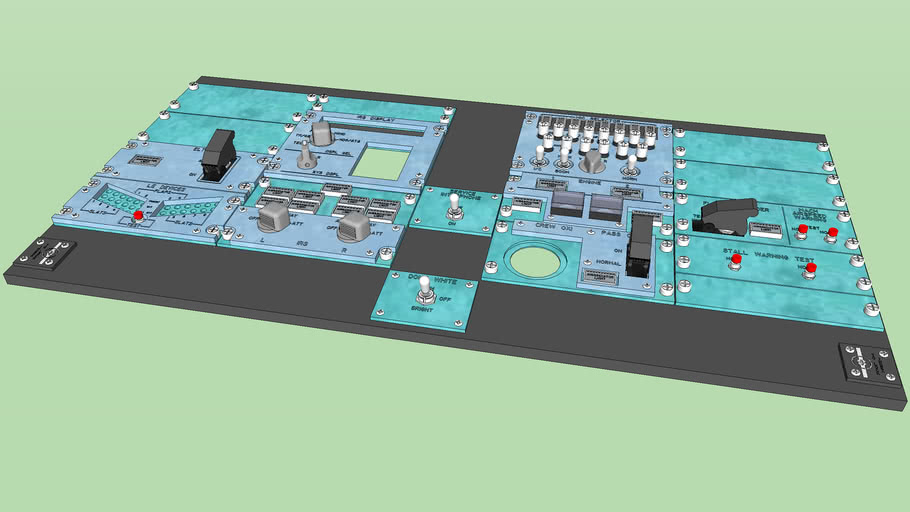 Boeing 737-800 panels aft overhead DIY homemade cockpit | 3D Warehouse