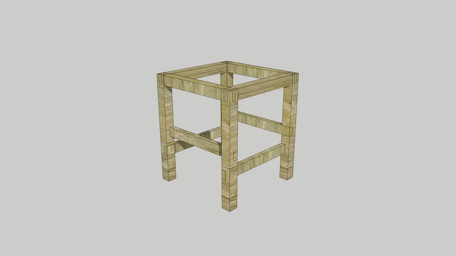 simple stool base with 2 different joint styles | 3D Warehouse