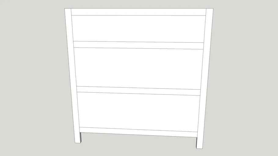 warren and broadhurst in frame 3 drawer | 3D Warehouse