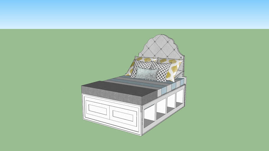 Full Size Bed with Headboard | 3D Warehouse
