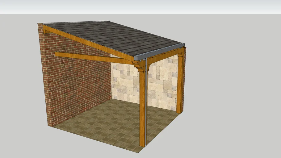 porche de madera | 3D Warehouse