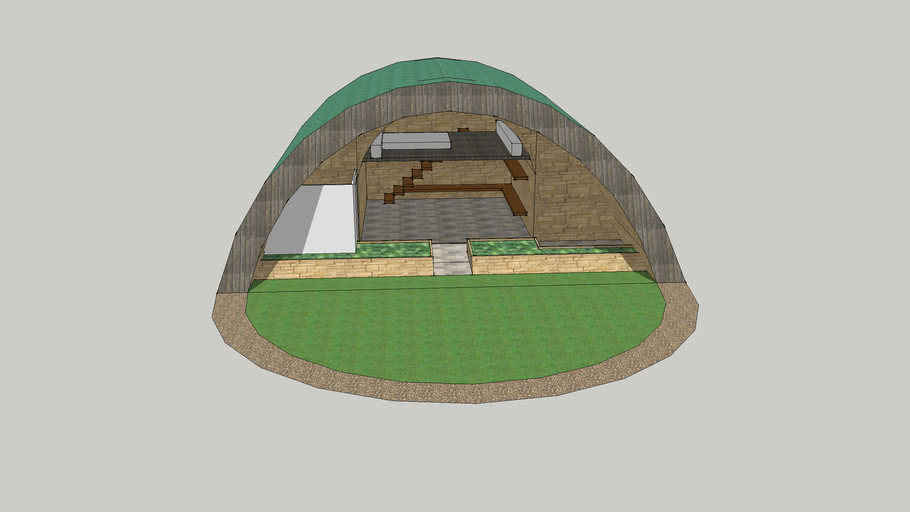 Earthship - Custom, based on Simple survival model | 3D Warehouse