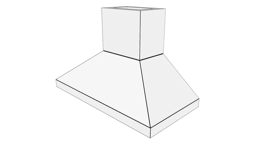 BlueStar - 48' Pyramid Hood - Wall Mounted | 3D Warehouse