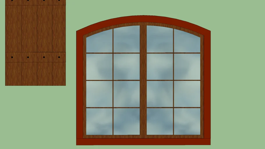 36x68 Arched Twin Windows | 3D Warehouse