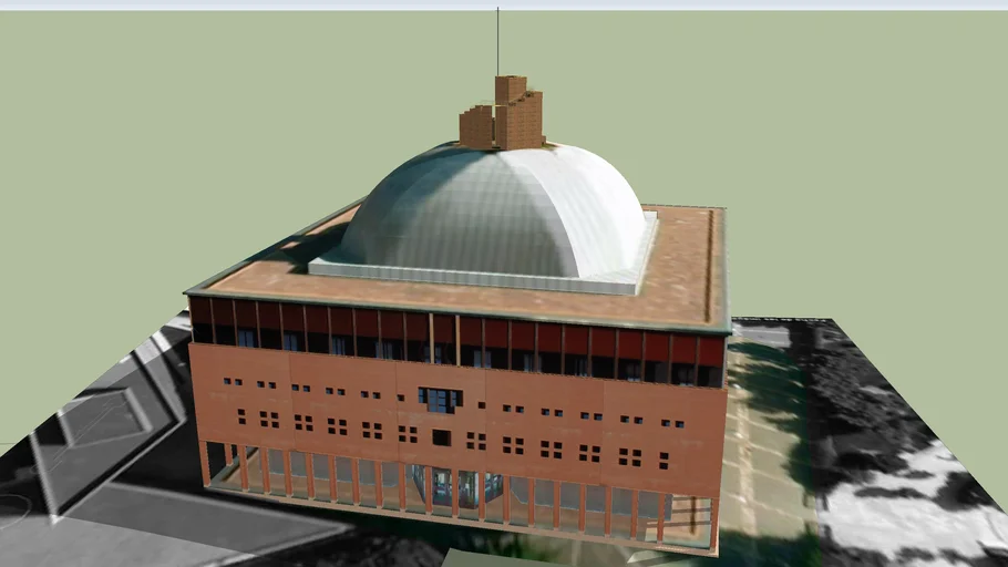 Edificio Rey Pastor. Biblioteca de la Universidad Carlos III de Madrid | 3D Warehouse
