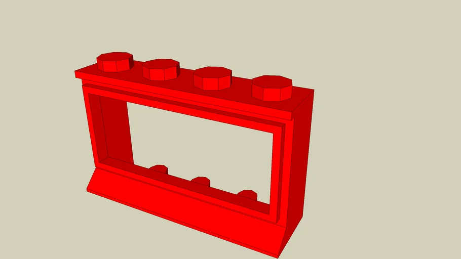LEGO RETRO window 1x4x2 | 3D Warehouse