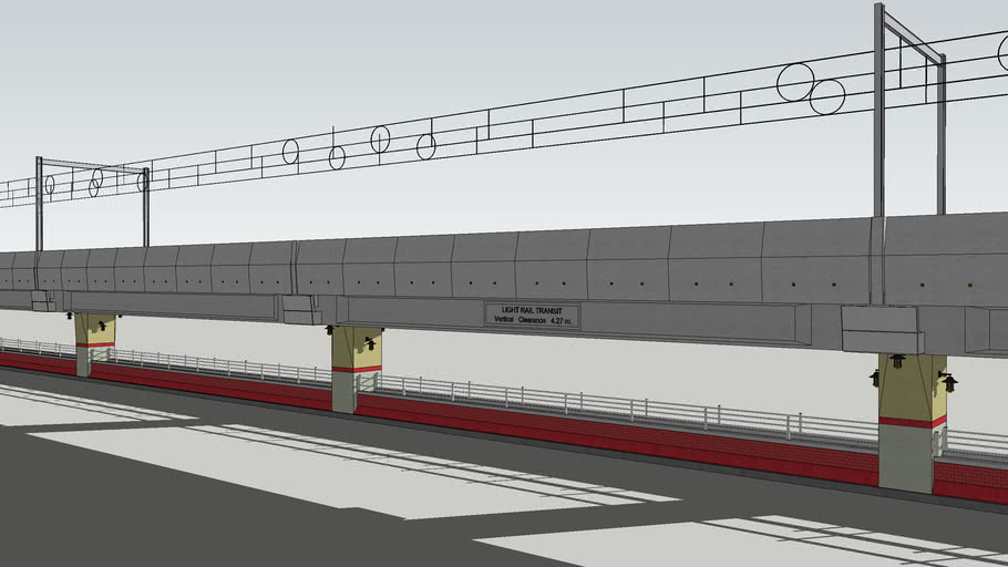 Manila Light Rail Transit - LRT System Line 1 Viaduct Carriageway | 3D ...