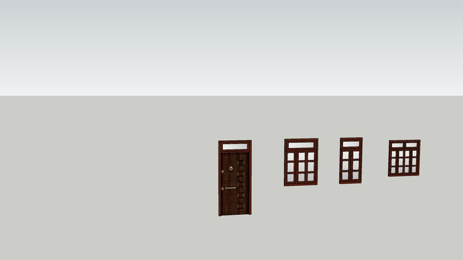 DOOR WINDOW WITH VENTILATOR | 3D Warehouse